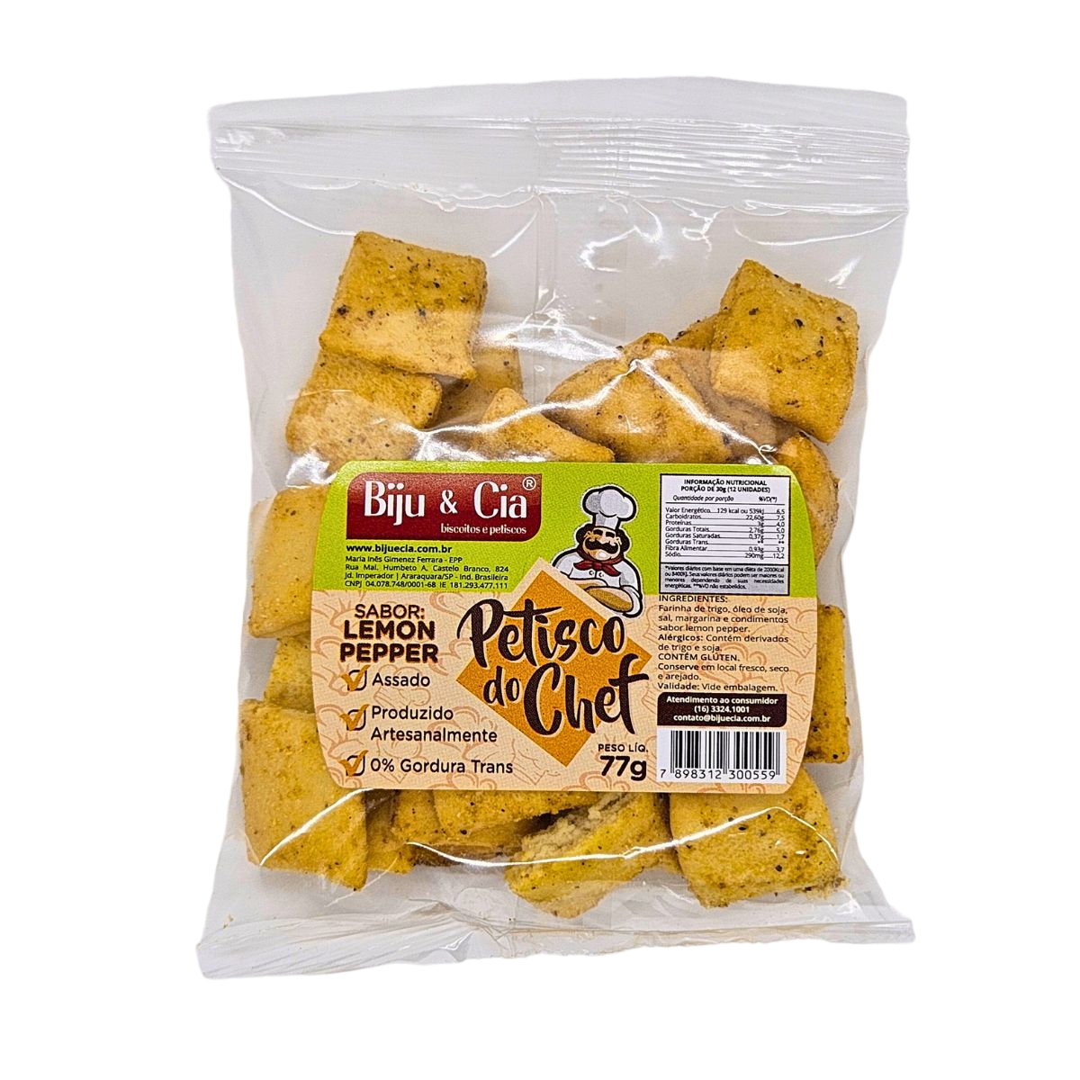 Petisco do Chef Biju & Cia Lemon Pepper 77g no atacado direto com ...
