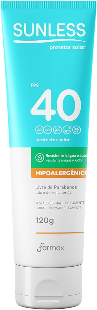 Protetor Solar Fps40 Sunless Farmax 120g no atacado direto com fornecedor